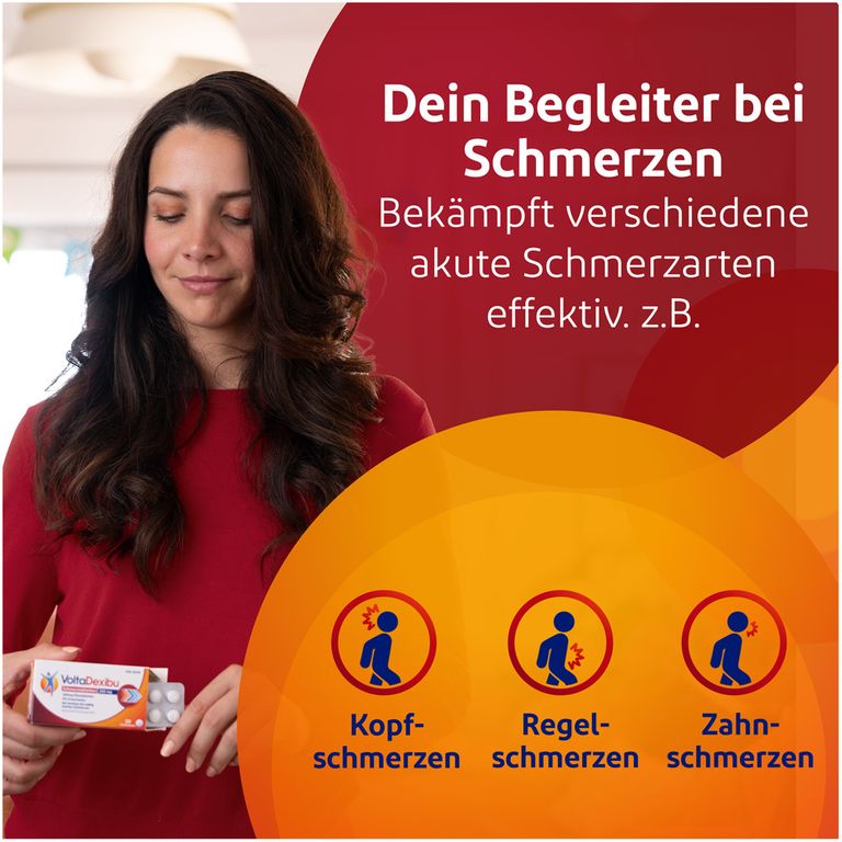 VoltaDexibu Schmerztabletten, Dexibuprofen 200 mg 20 St - Shop Apotheke