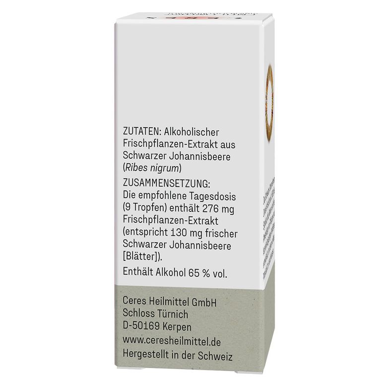 CERES Schwarze Johannisbeere Ribes nigrum Extrakt Tropfen 20 ml - Shop ...