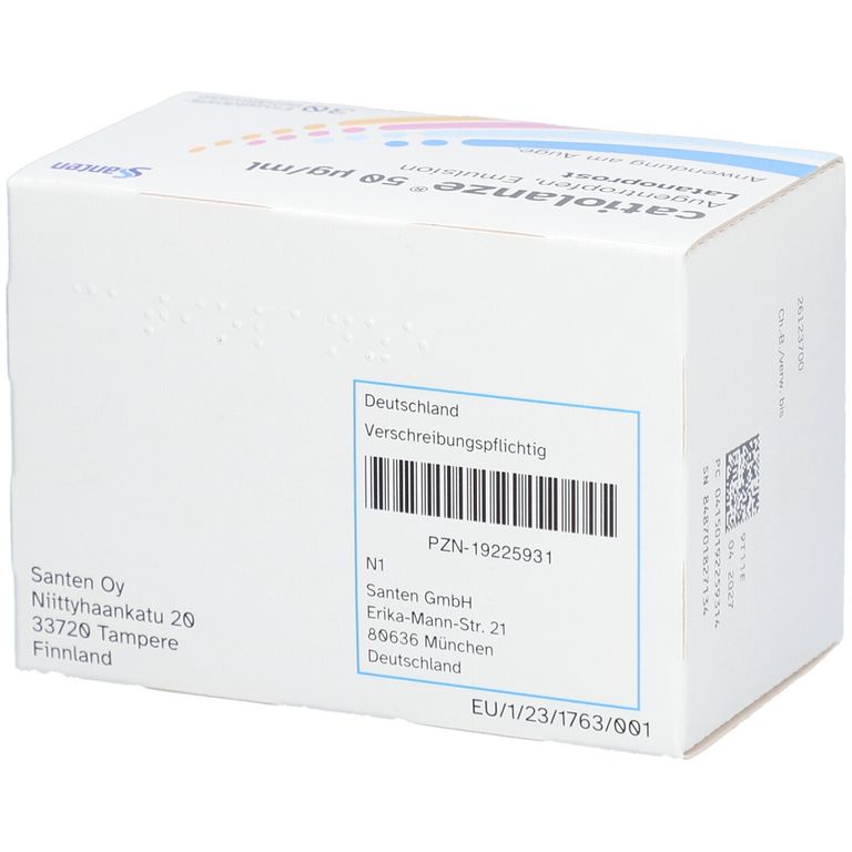 CATIOLANZE 50 Mikrogramm/ml Augentropfen Emulsion 30x0,3 ml mit dem E ...