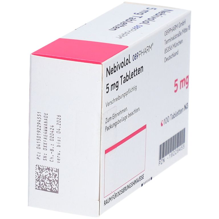 NEBIVOLOL 089PHARM 5 mg Tabletten 100 St mit dem E-Rezept kaufen - Shop ...
