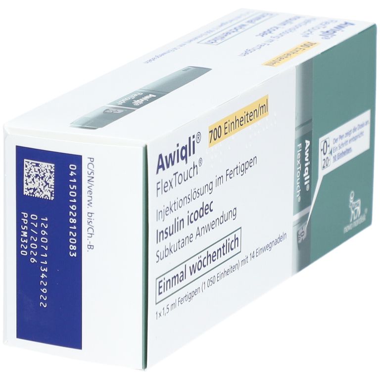 AWIQLI 700 E/ml Inj.-Lsg.Fertigpen 1050 E/+14 Nad. 1x1,5 ml mit dem E ...