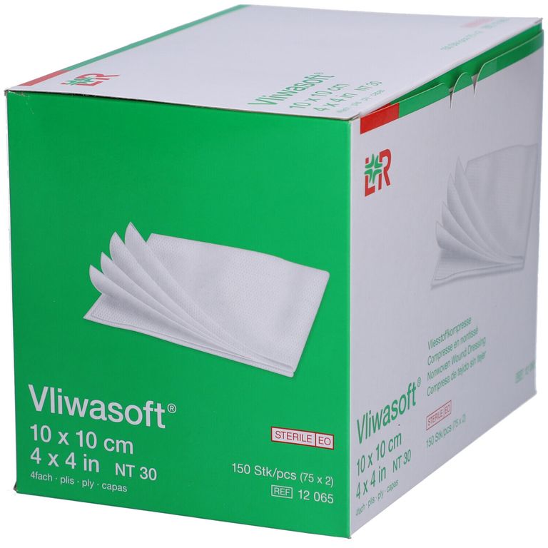 Vliwasoft Vlieskompresse 10 x 10 cm steril für eine effektive ...
