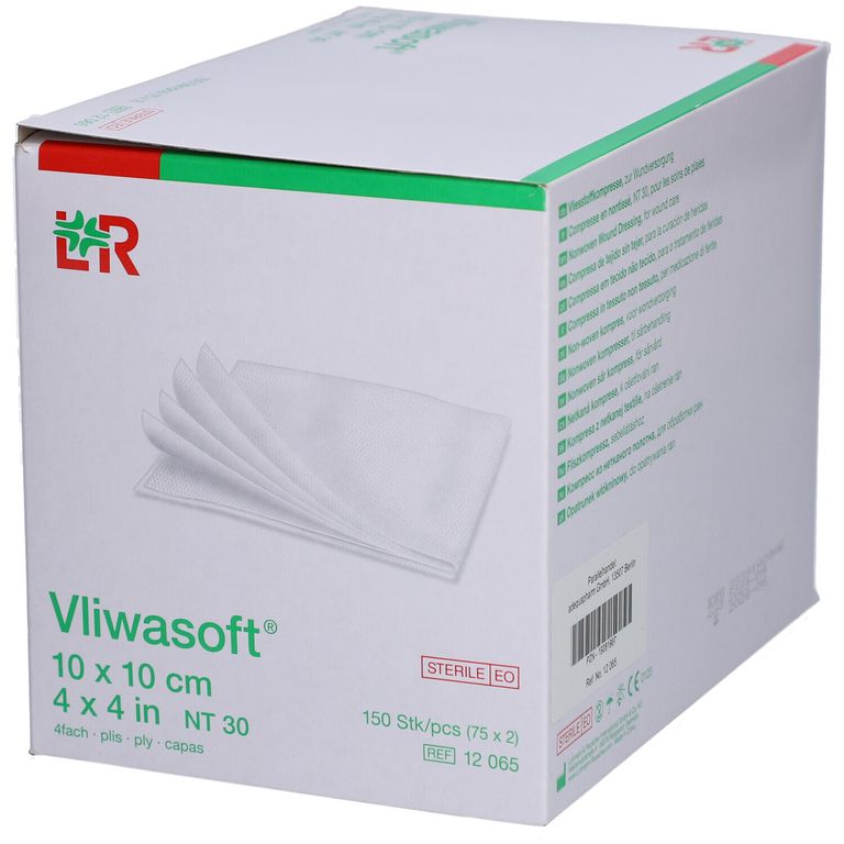 Vliwasoft Vlieskompresse 10 x 10 cm steril für eine effektive ...