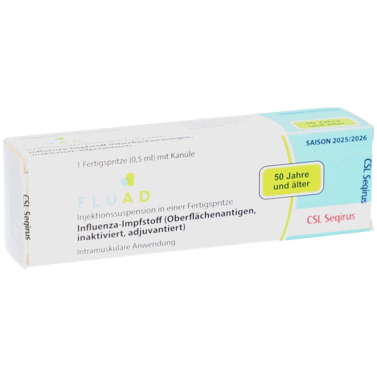 FLUAD 2025/2026 Inj.-Susp.F-Spr.m.Kanüle 1x0,5 ml mit dem E-Rezept ...