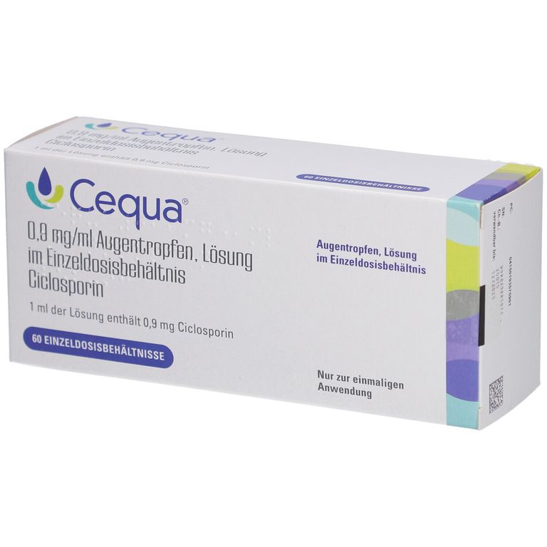 CEQUA 0,9 mg/ml Augentropfen Lsg.i.Einzeldosisbeh. 60 St mit dem E ...