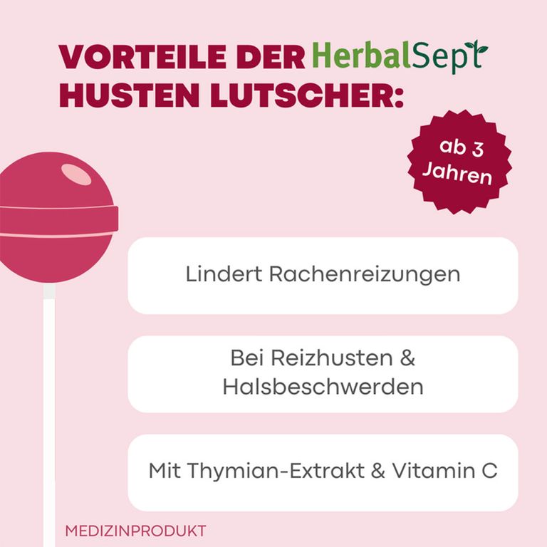 DR. THEISS HerbalSept Husten Lutscher Kids 6 St - Shop Apotheke