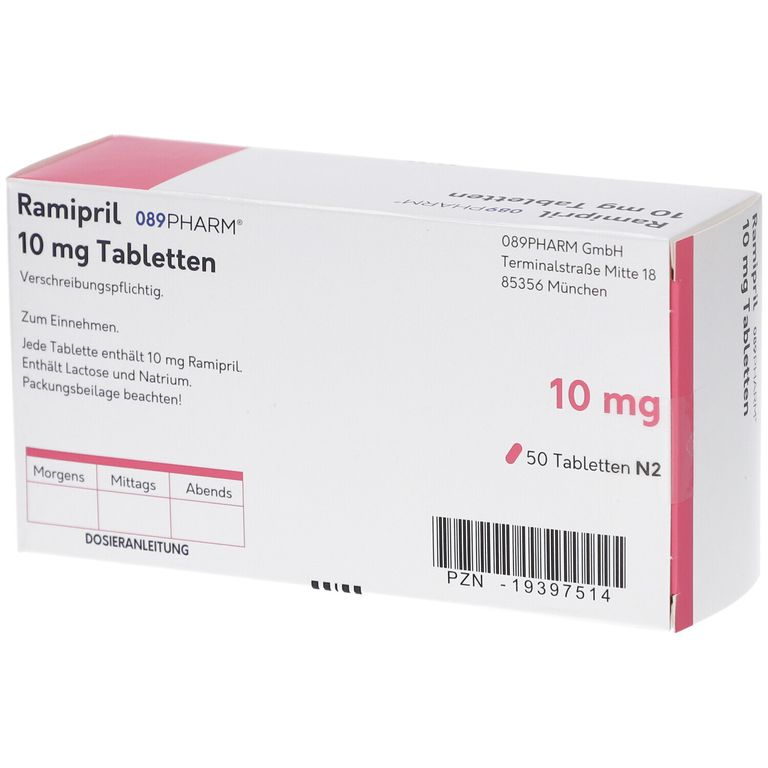 RAMIPRIL 089PHARM 10 mg Tabletten 50 St mit dem E-Rezept kaufen - Shop ...