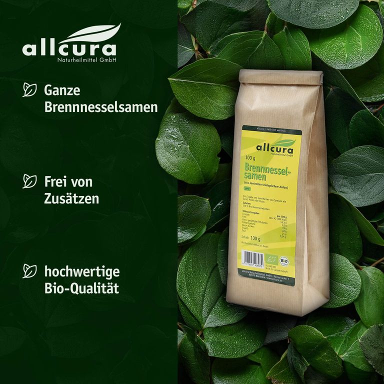 allcura Brennnesselsamen Bio 100 g - Shop Apotheke
