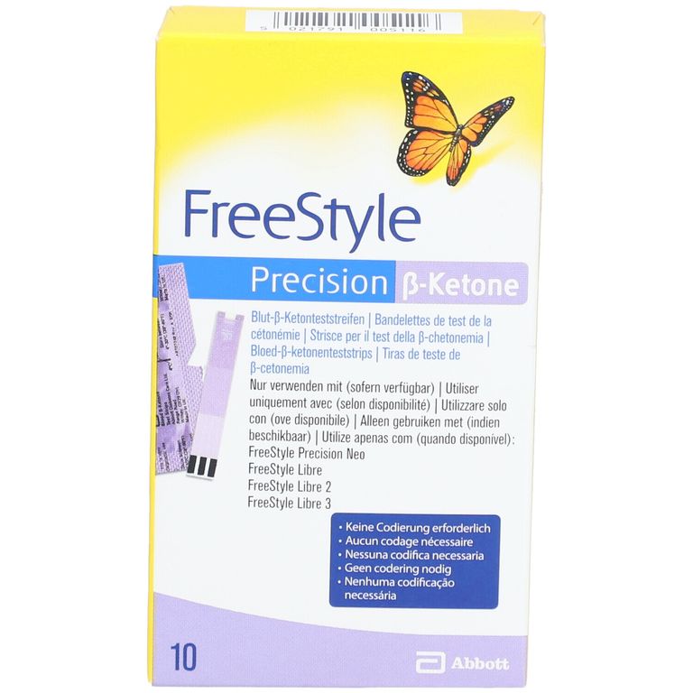 Abbott FreeStyle Precision β-Ketone Teststreifen 10 St - Shop Apotheke