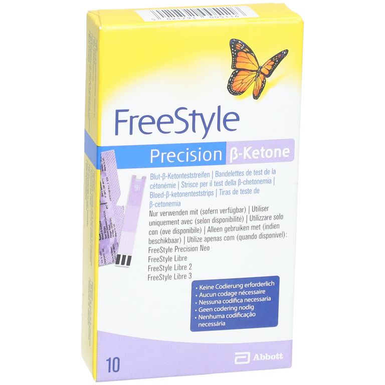 Abbott FreeStyle Precision β-Ketone Teststreifen 10 St - Shop Apotheke