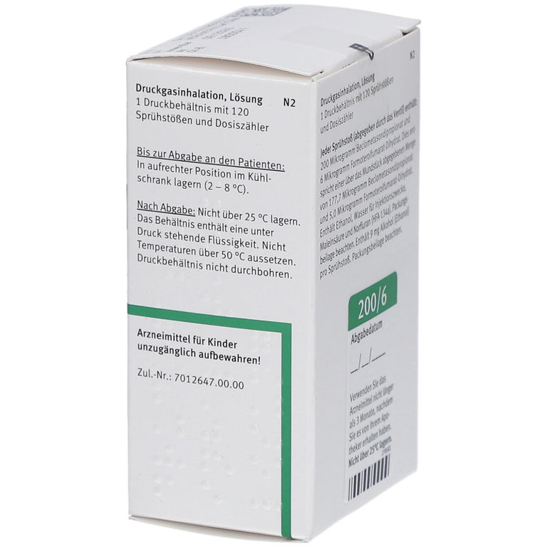 LUFORBEC 200 µg/6 µg 120 Hub Dosieraerosol 1 St mit dem E-Rezept kaufen ...
