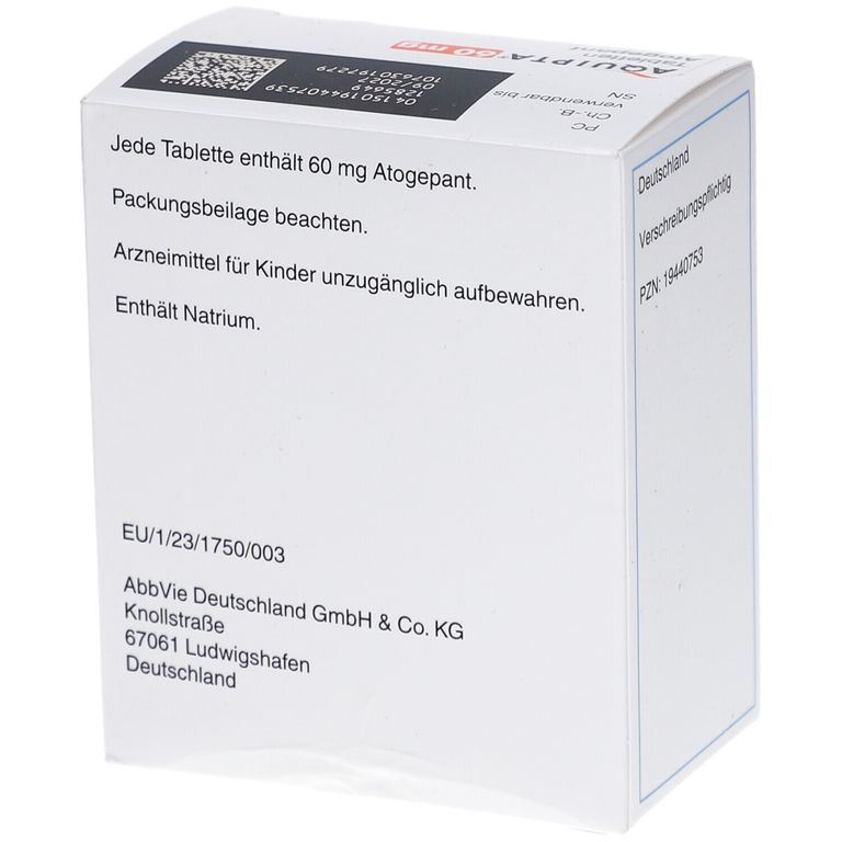 AQUIPTA 60 mg Tabletten 28 St mit dem E-Rezept kaufen - Shop Apotheke