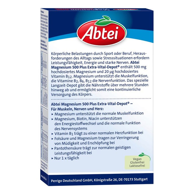 Abtei Magnesium 500 Plus Extra-Vital-Depot 42 St - Shop Apotheke