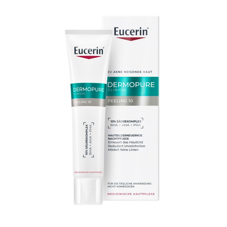 Eucerin® DERMOPURE CLINICAL Peeling 10 – Nachtpflege mit BHA, AHA & PHA ...