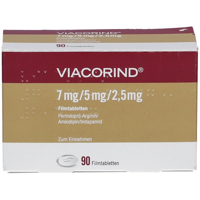 VIACORIND 7 mg/5 mg/2,5 mg Filmtabletten 90 St mit dem E-Rezept kaufen ...