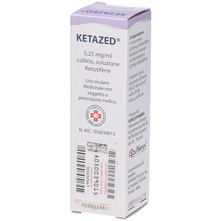 KETAZED 0,25 mg/ml, collirio, soluzione 10 ml - Redcare