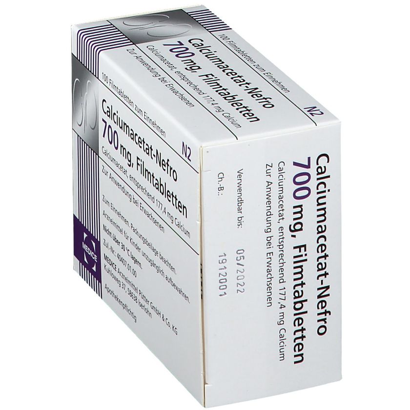 Calciumacetat-Nefro 700 mg 100 St - shop-apotheke.com