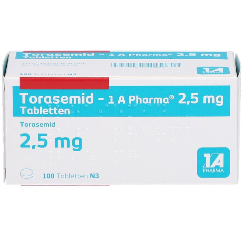 Torasemid - 1 A Pharma® 2,5 mg 100 St - shop-apotheke.com