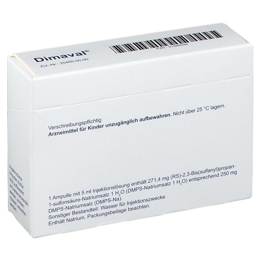 Dimaval® 250 mg DMPS-Na/5 ml 5x5 ml - shop-apotheke.com