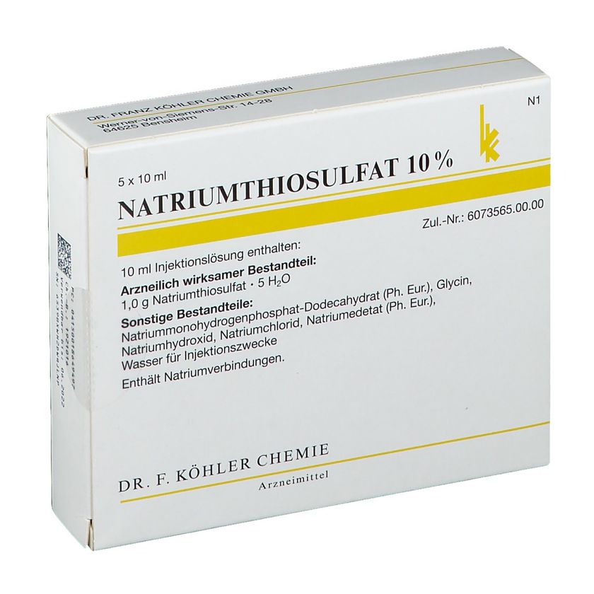 NATRIUMTHIOSULFAT 10 % 5x10 ml - shop-apotheke.com