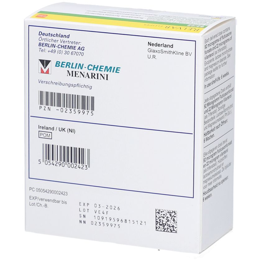 RELVAR® ELLIPTA® 92 Mikrogramm/22 Mikrogramm 1x30 St - shop-apotheke.com