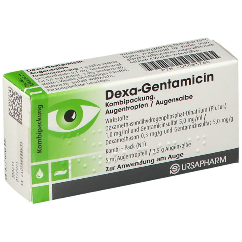 Dexa-Gentamicin Kombipackung AUgentropfen + Augensalbe 1 P - shop ...