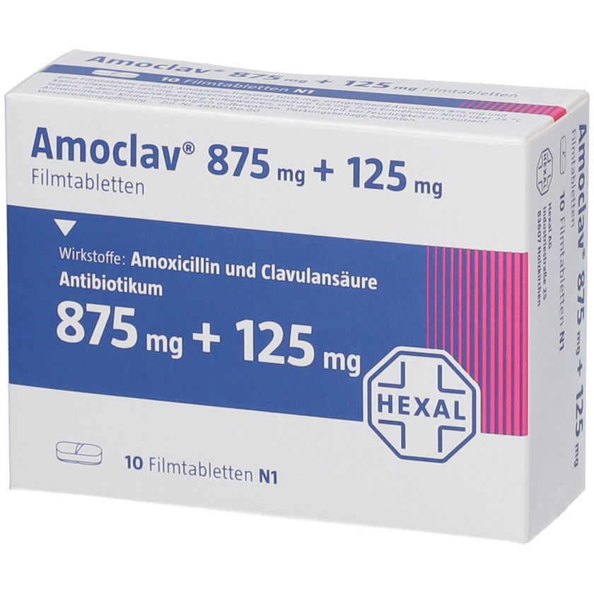 Amoclav® 875 mg + 125 mg 10 St - shop-apotheke.com