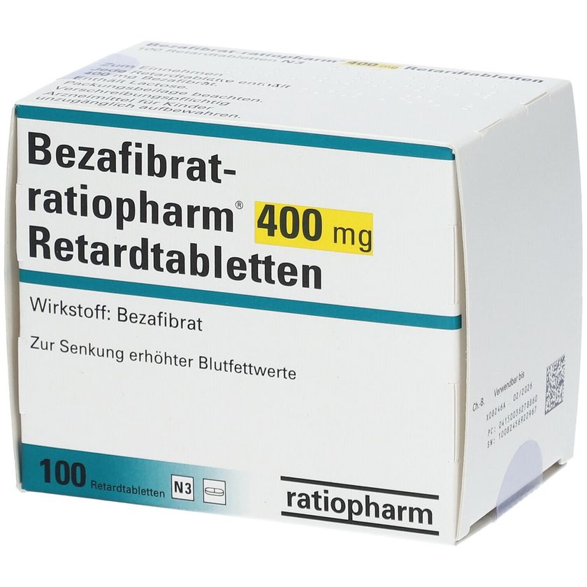 Bezafibrat-ratiopharm® 400 mg 100 St - shop-apotheke.com