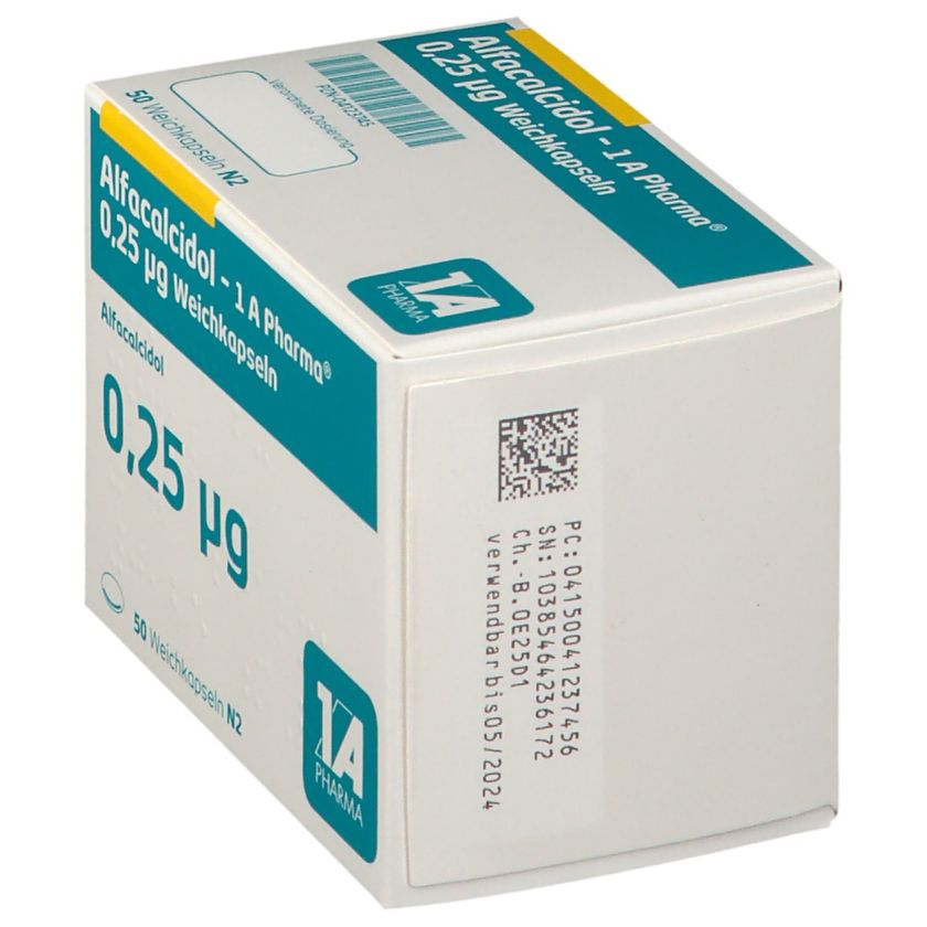 Alfacalcidol - 1 A Pharma® 0,25 µg 50 St - shop-apotheke.com