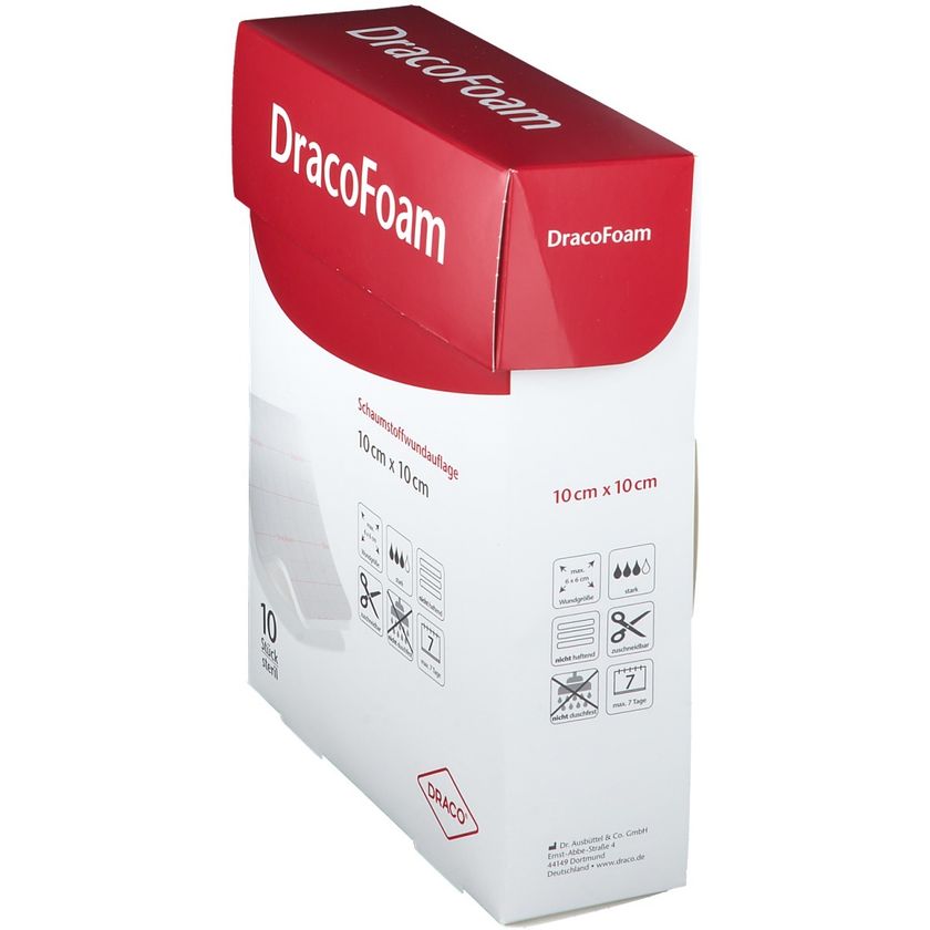 DracoFoam non-haft steril 10 x 10 cm 10 St - shop-apotheke.com