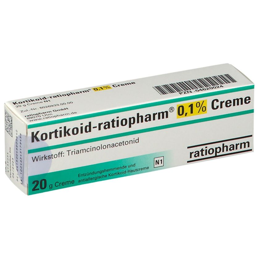 Kortikoid-ratiopharm® 0,1% Creme 20 g - shop-apotheke.com