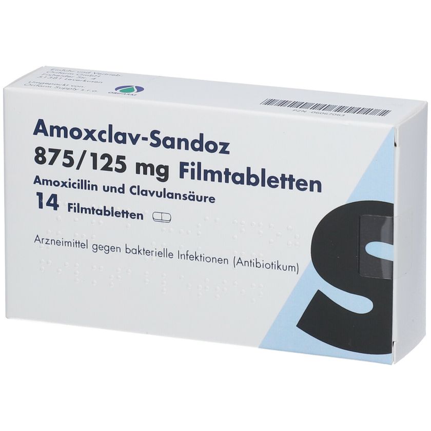 Amoxclav Sandoz® 875/125 mg 14 St - shop-apotheke.com