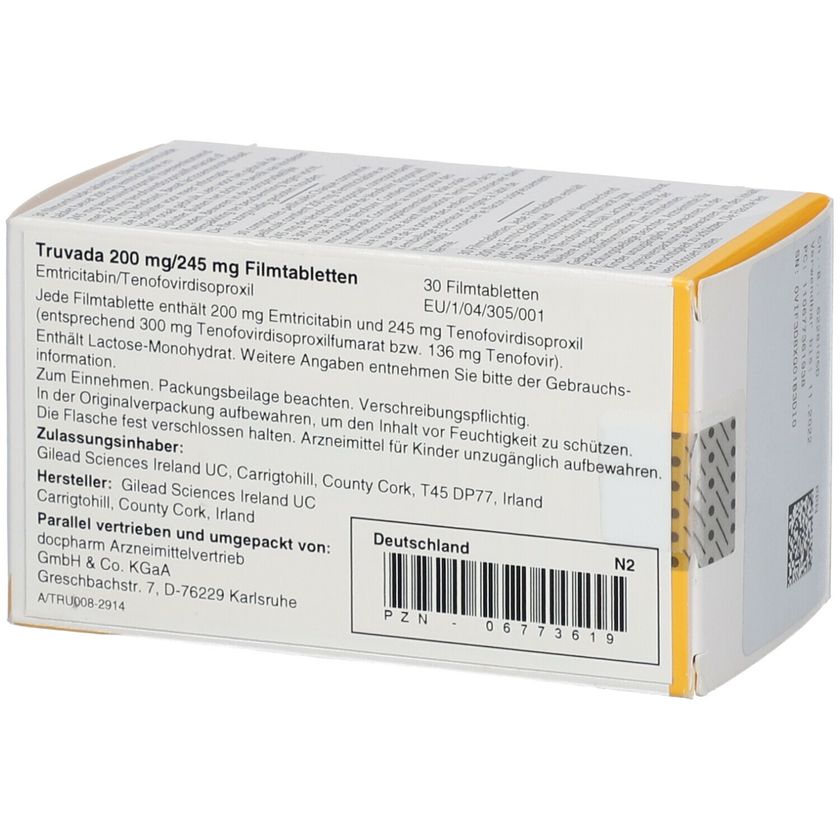 TRUVADA 200 mg/245 mg Filmtabletten 30 St - shop-apotheke.com