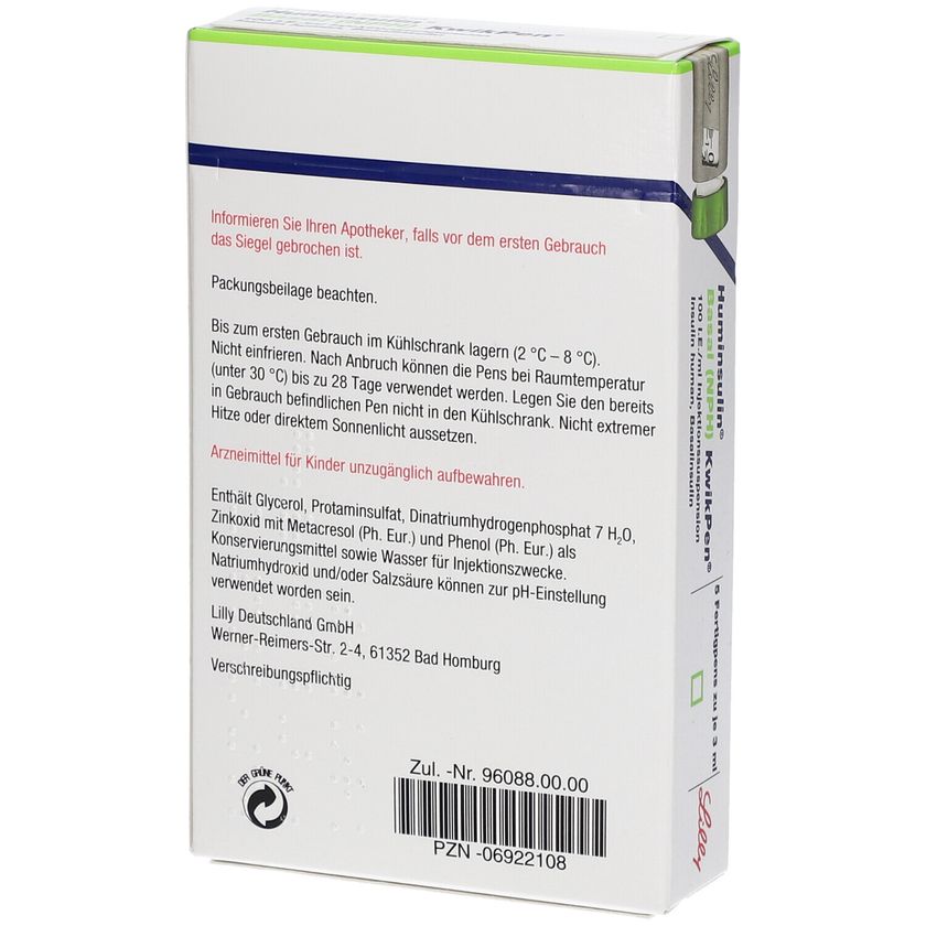 Huminsulin® Basal (NPH) KwikPen™ 5 St - shop-apotheke.com