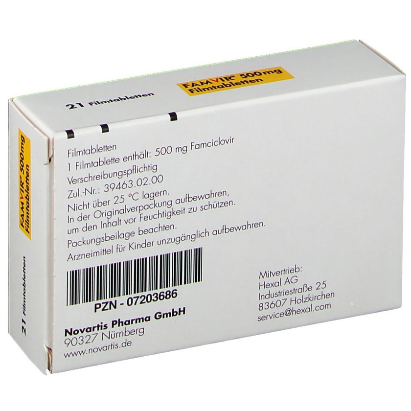 FAMVIR® 500 mg 21 St - shop-apotheke.com
