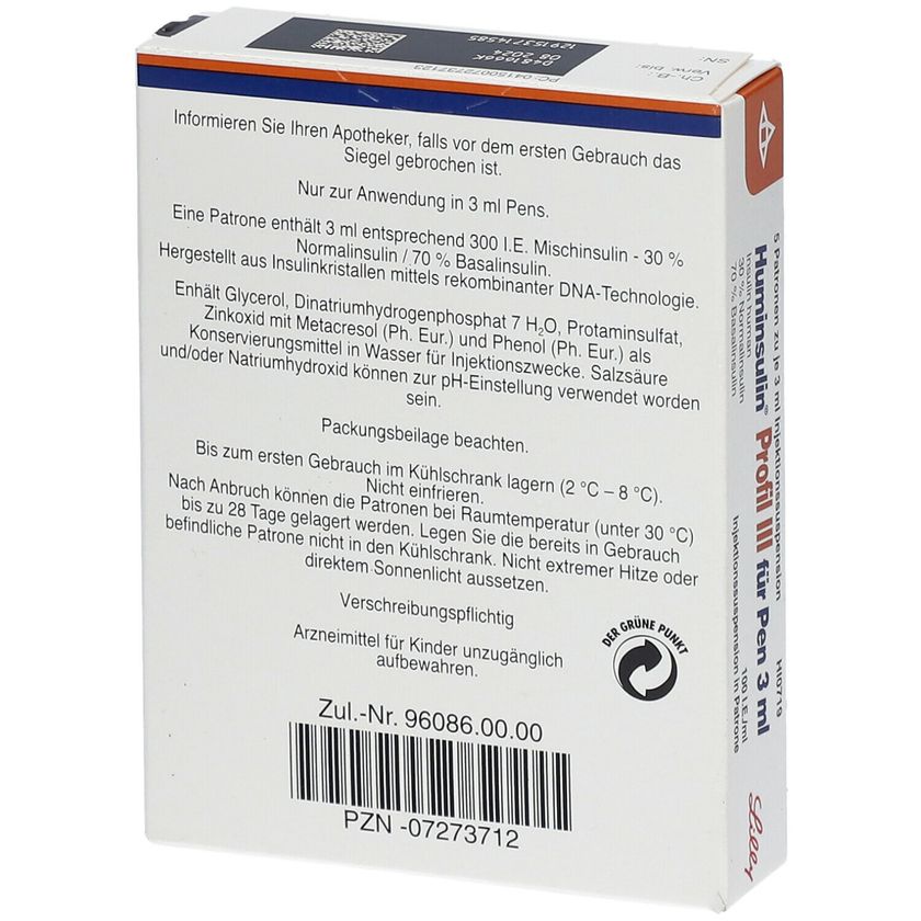 Huminsulin® Profil III für Pen 3 ml 5x3 ml - shop-apotheke.com