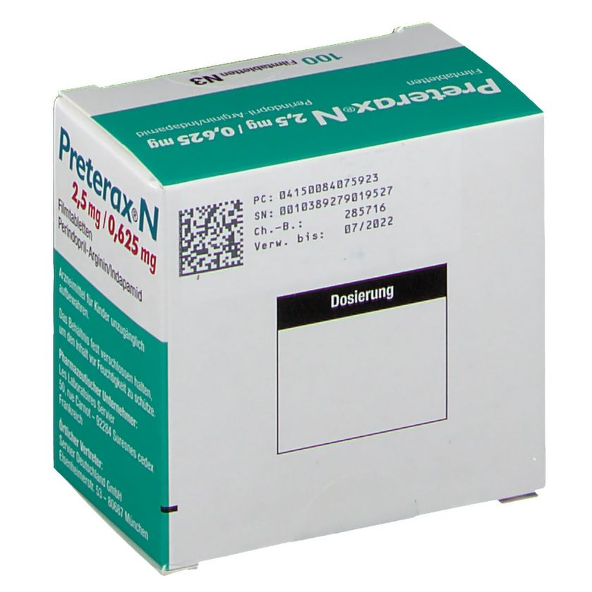 Preterax® N 2,5 mg/0,625 mg 100 St - shop-apotheke.com