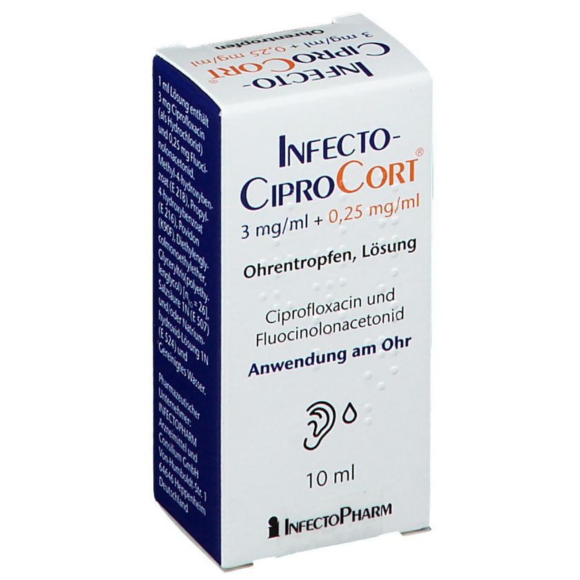 InfectoCiproCort® 3 mg/ml + 0,25 mg/ml 10 ml - shop-apotheke.com