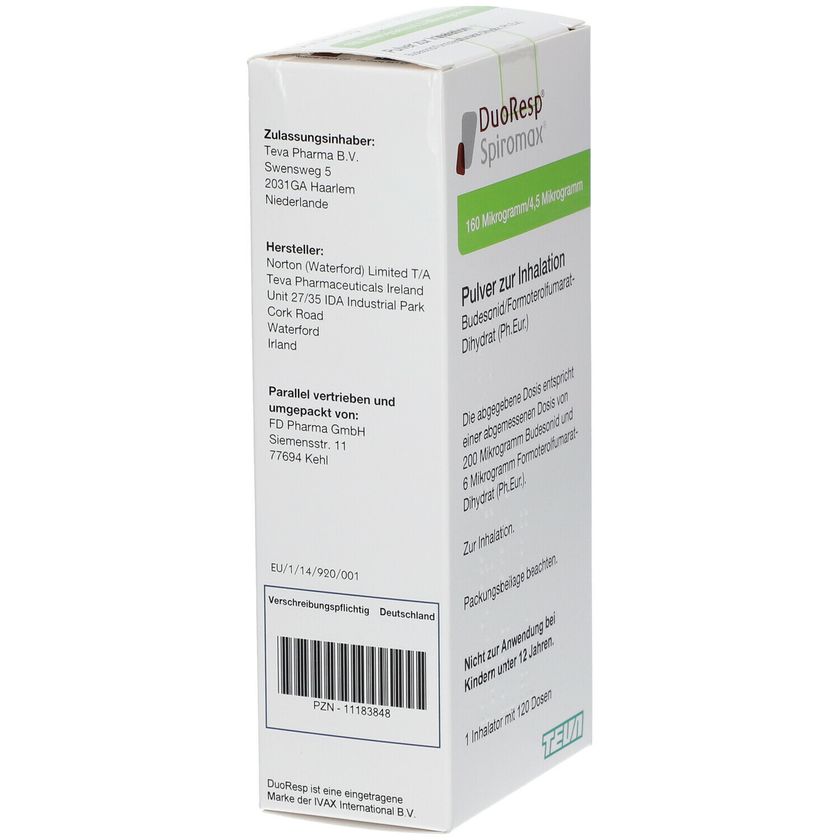 Duoresp Spiromax 160 µg/4,5 µg/Dosis 1 St - shop-apotheke.com