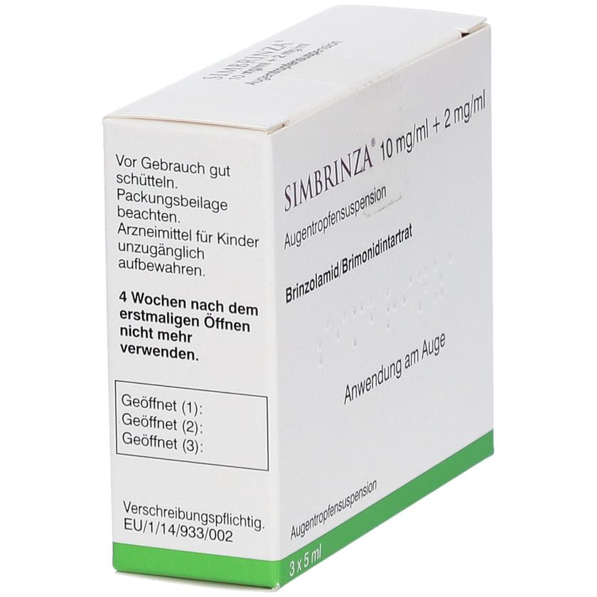 SIMBRINZA 10 mg/ml + 2 mg/ml Augentropfensusp. 3x5 ml - shop-apotheke.com
