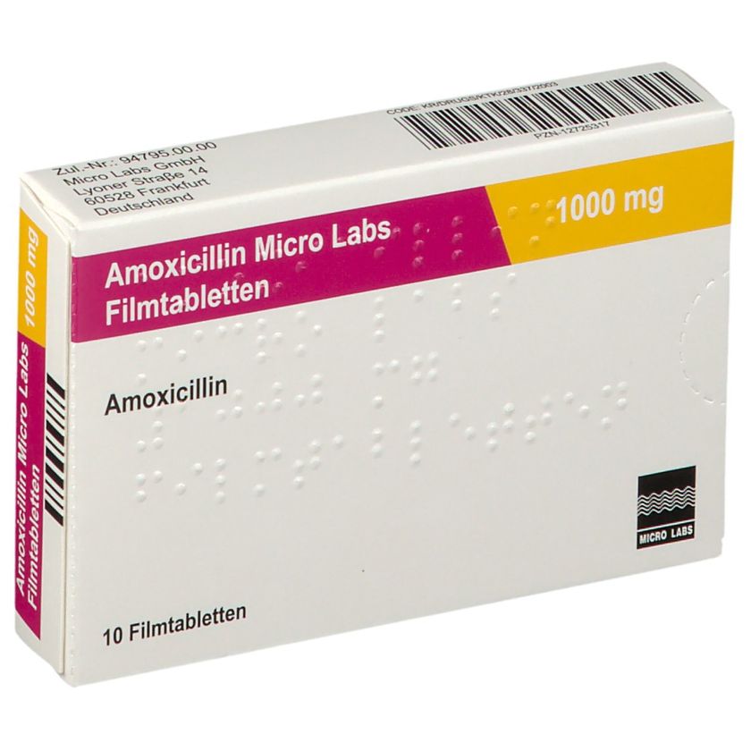Amoxicillin Micro Labs 1000 mg 10 St - shop-apotheke.com