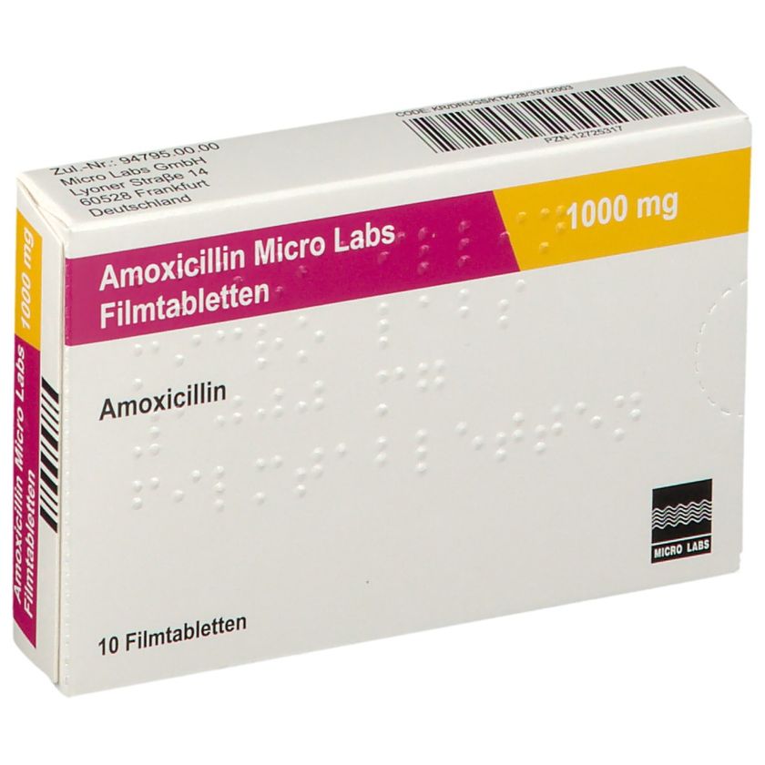 Amoxicillin Micro Labs 1000 mg 10 St - shop-apotheke.com