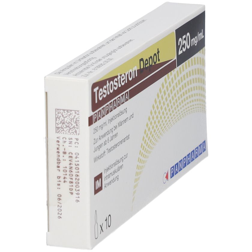 TESTOSTERON Depot PANPHARMA 250 mg/ml Inj.-L.Amp. 10x1 ml - shop ...