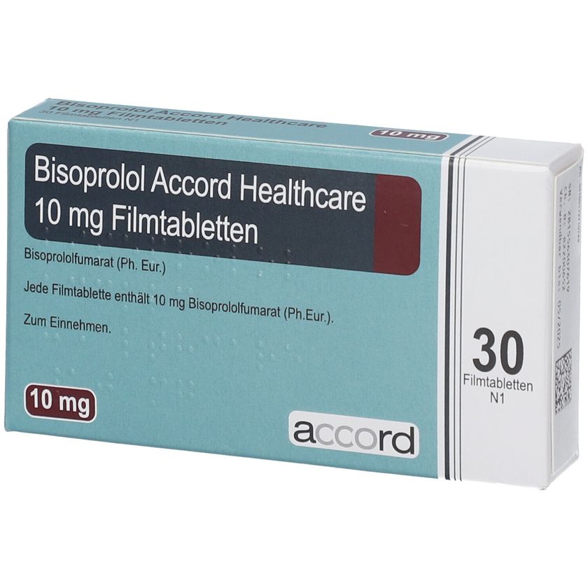 BISOPROLOL Accord Healthcare 10 mg Filmtabletten 30 St - shop-apotheke.com