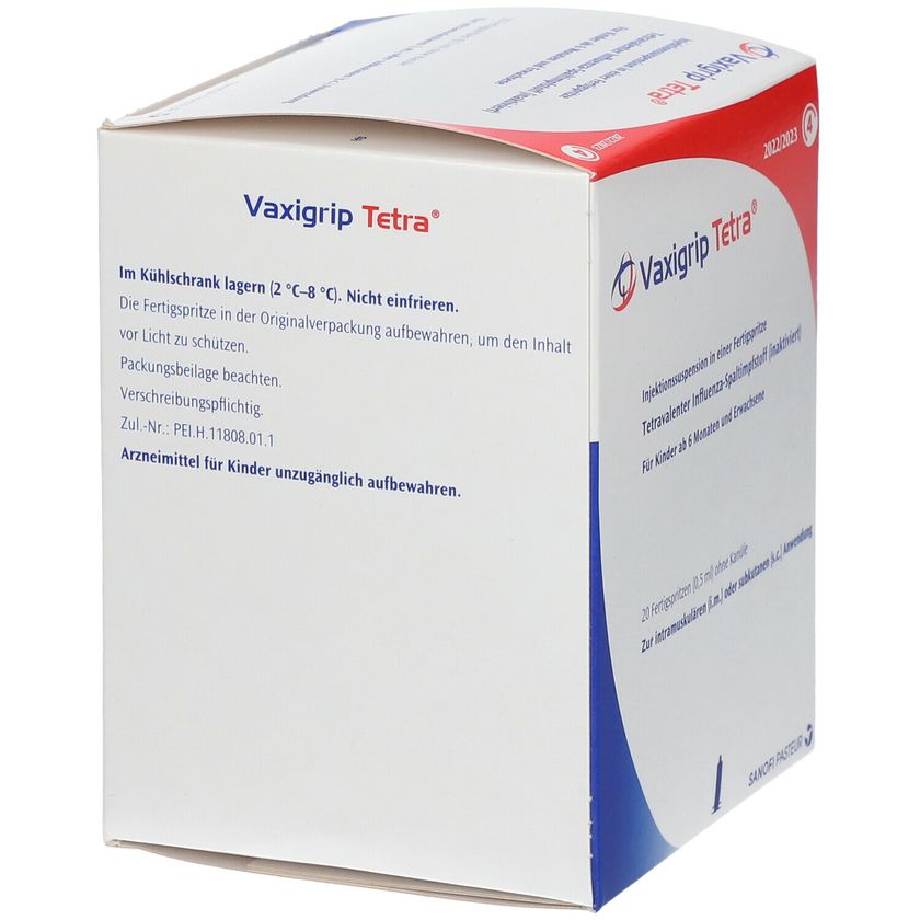 VAXIGRIP Tetra 2022/2023 Inj.Susp.Fertigspr.o.Kan. 20 St - shop ...