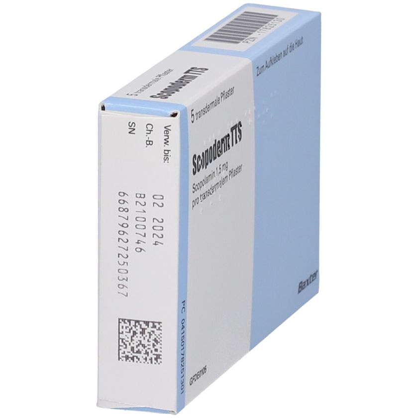 SCOPODERM TTS transdermale Pflaster 5 St - shop-apotheke.com