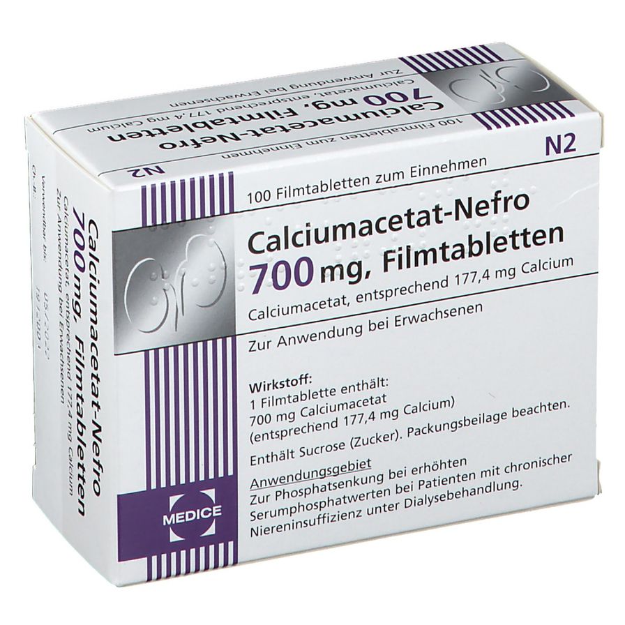Calciumacetat-Nefro 700 mg 100 St - shop-apotheke.com