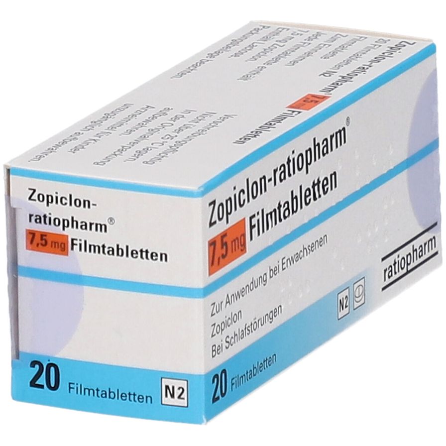 Zopiclon-ratiopharm® 7,5 mg 20 St - shop-apotheke.com