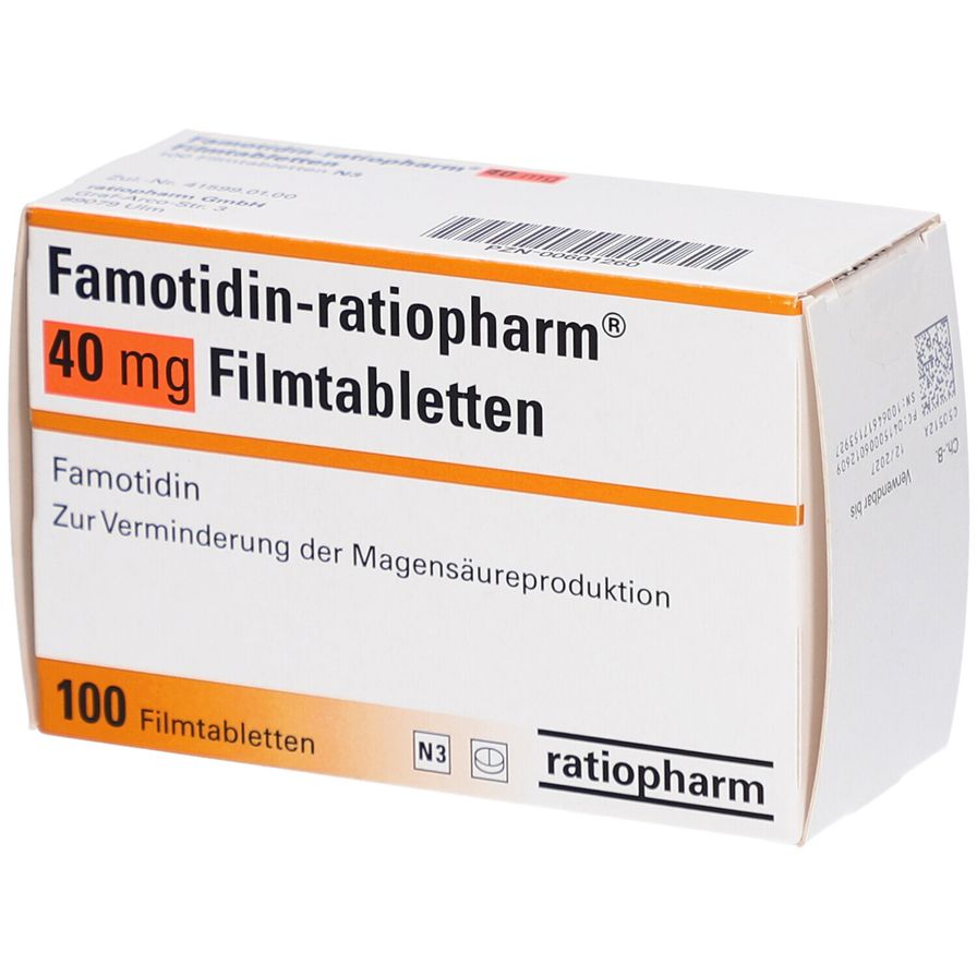 Famotidin-ratiopharm® 40 mg 100 St - shop-apotheke.com