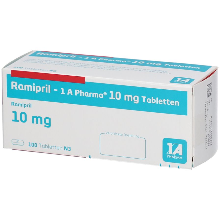 Ramipril - 1 A Pharma® 10 mg 100 St - shop-apotheke.com
